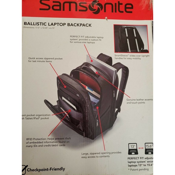 Samsonite | Bags | Rare Samsonite Ballistic Laptop Backpack Carry On ...